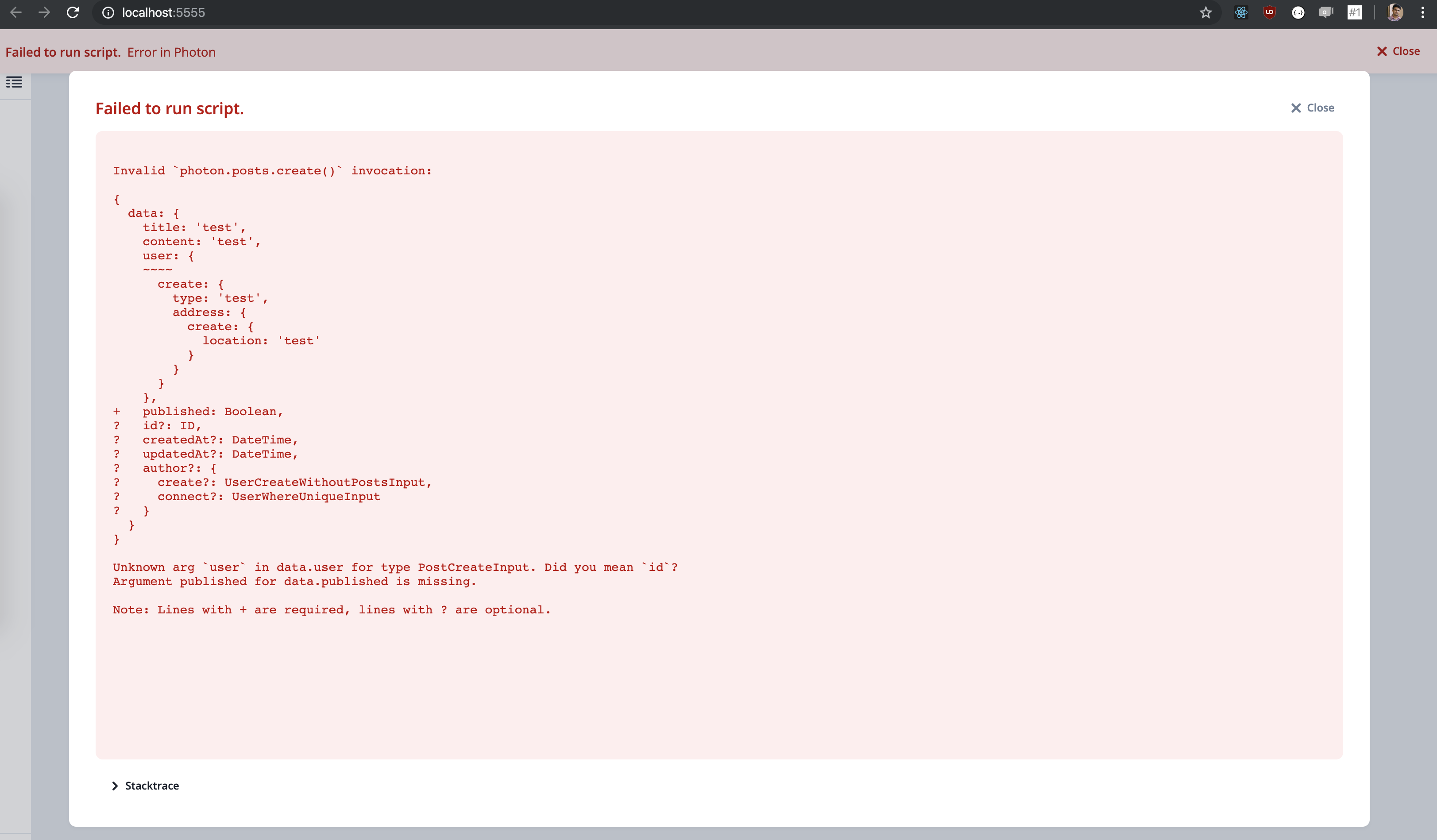 First run on blank starter with MySQL - photon error · Issue #238 · prisma/studio · GitHub