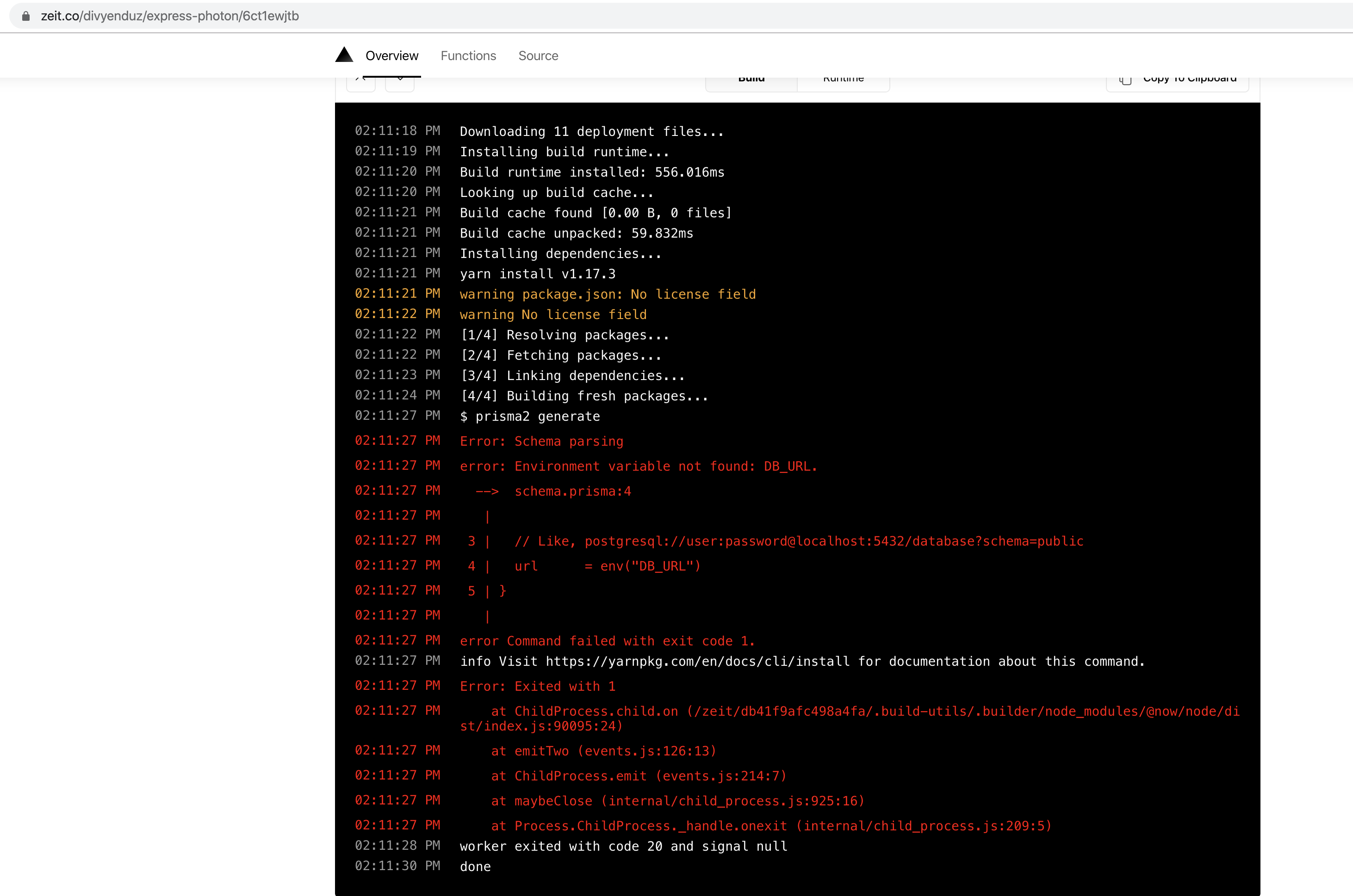 Do not require environment variables for `generate` · Issue #800 · prisma/prisma · GitHub
