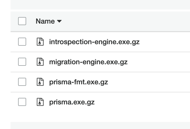 Inconsistent engine files names · Issue #1049 · prisma/prisma · GitHub