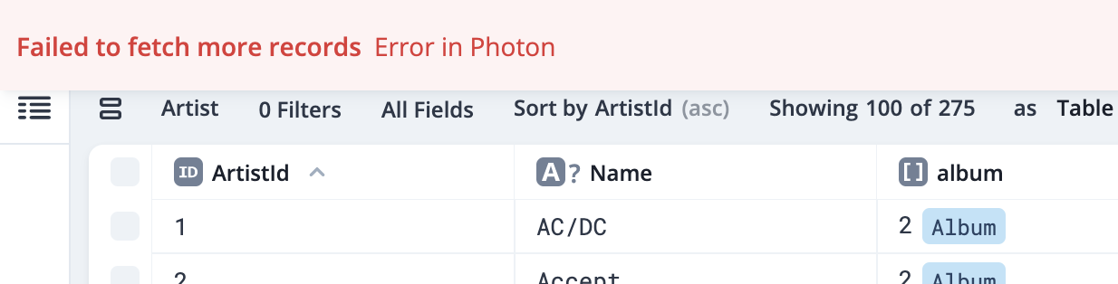 Pagination error in studio with modified chinook and data · Issue #358 · prisma/studio · GitHub