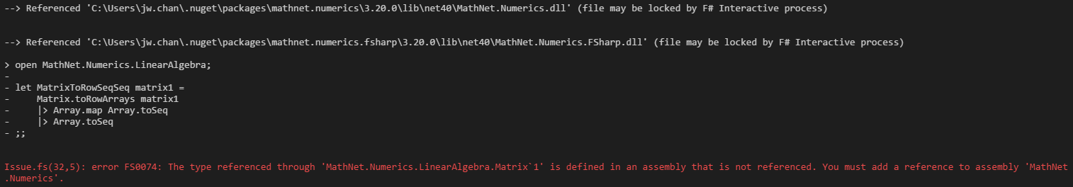 Couldn't reference to MathNet.Numerics in F# interactive · Issue #539 · ionide/ionide-vscode ...