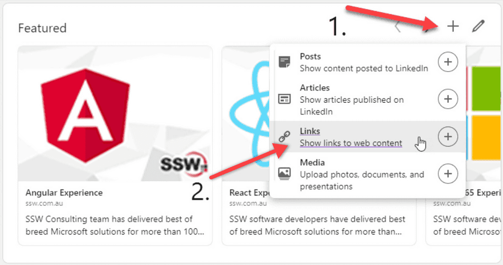 🐛 LinkedIn featured link · Issue #56 · SSWConsulting/SSW.Website · GitHub
