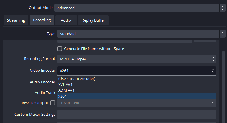 AMF encoder not listed in standard but works under custom output. · Issue #9293 · obsproject/obs ...