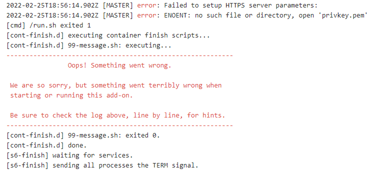 Wiki.js - Failed to setup HTTPS server parameters: · Issue #59 · FaserF/hassio-addons · GitHub