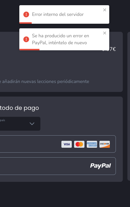 Error al pagar con Paypal · Issue #26 · Desarrollo-Util/learnthis-beta ...