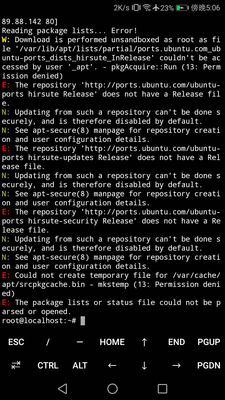 [Bug]: can't update · Issue #189 · termux/proot-distro · GitHub
