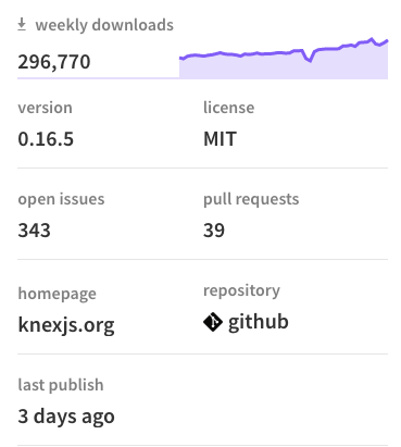 npm does not reference 0.16.7 anymore (had to roll back to 0.16.5) · Issue #3203 · knex/knex ...