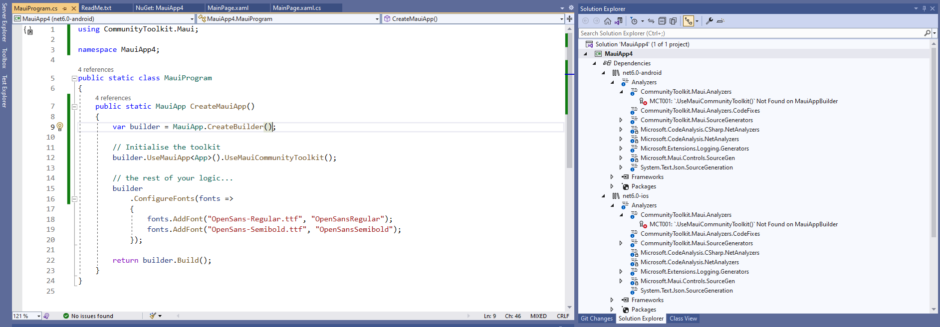 [bug] Mct001 New Blank App · Issue 838 · Communitytoolkit Maui · Github