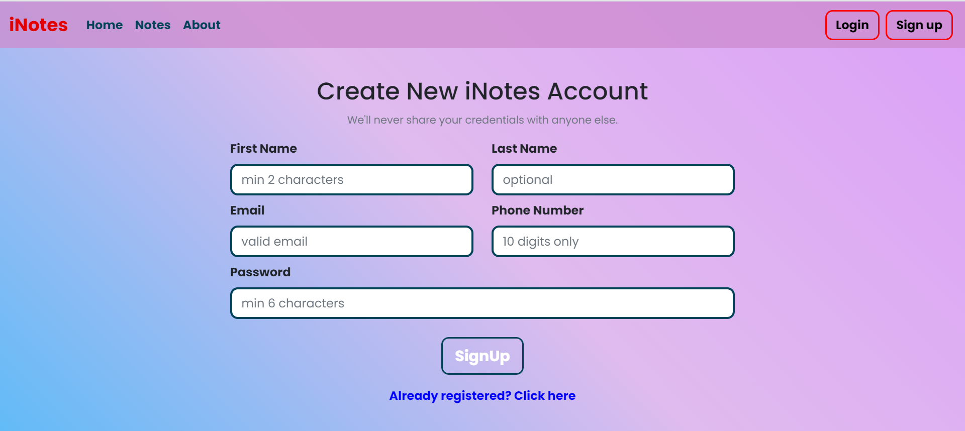 GitHub - krishnasudan909/iNotes: A notes taking web-app using MERN ...
