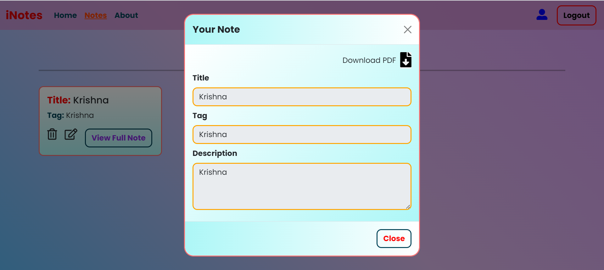 GitHub - krishnasudan909/iNotes: A notes taking web-app using MERN ...