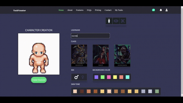 GitHub - ichiyan/TaskVenator: ReactJS + Laravel gamified productivity app