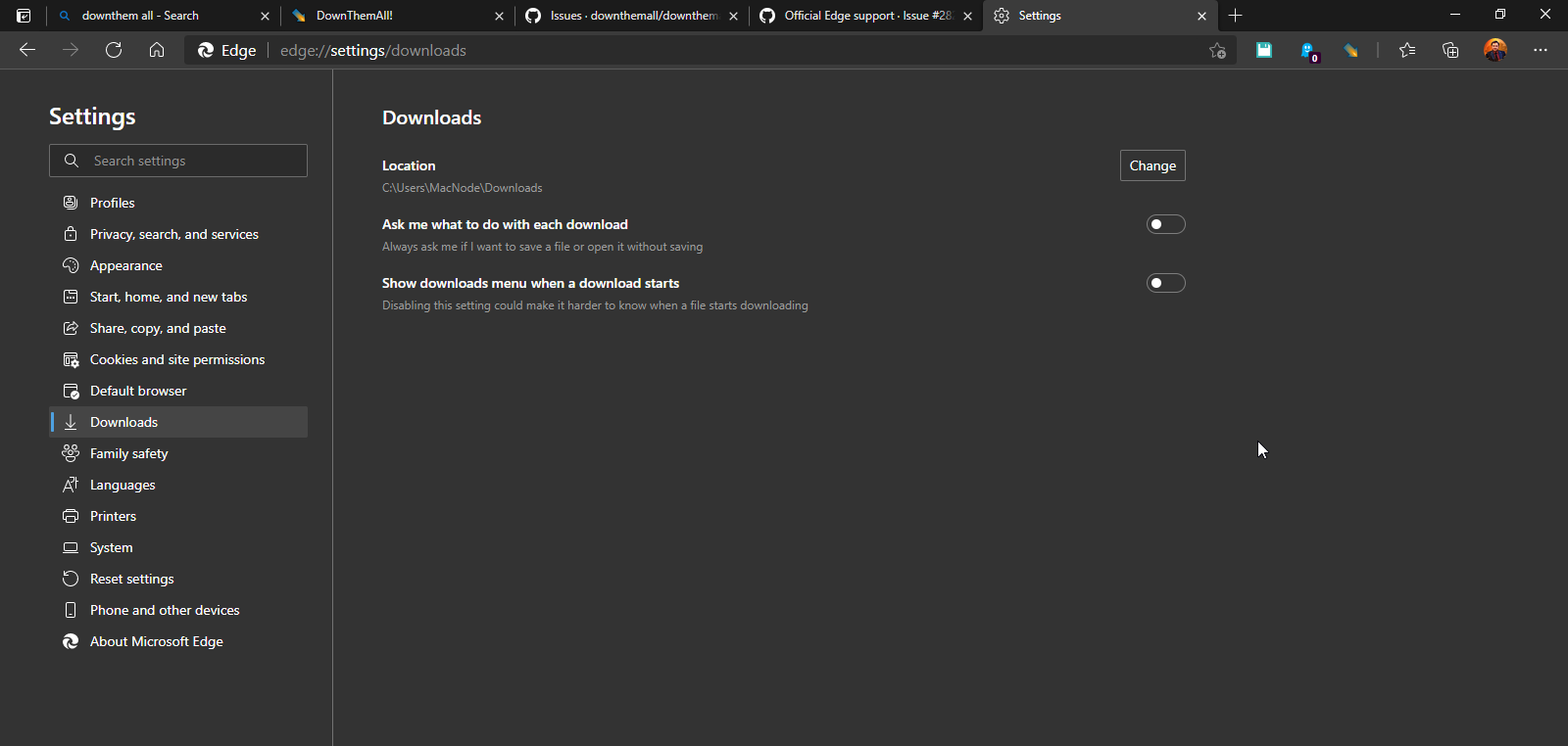 Official Edge support · Issue #282 · downthemall/downthemall · GitHub