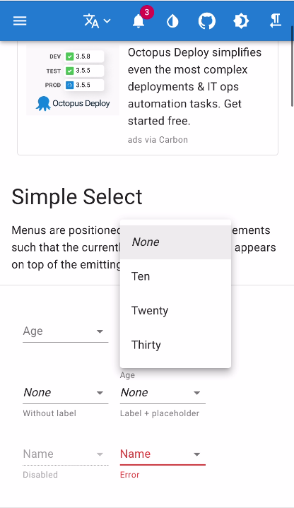 iPhone. Opened option-list is not fixed under select input. Background ...