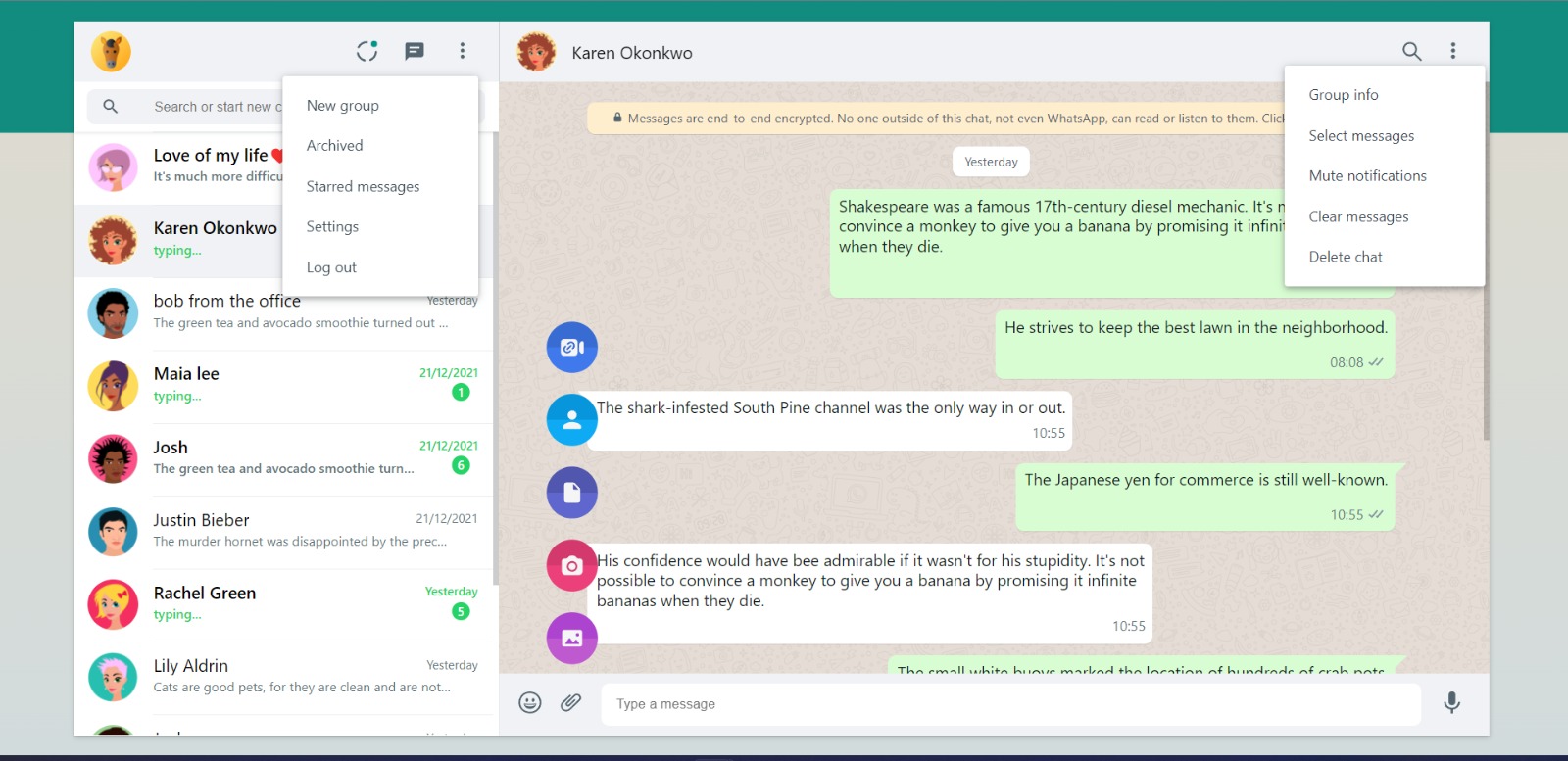 GitHub - nofarYunger/whatsapp-clone: React chat application