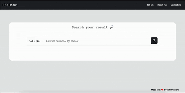 GitHub - nmnishant/ipu-result: Shows IPU Result in an organized manner