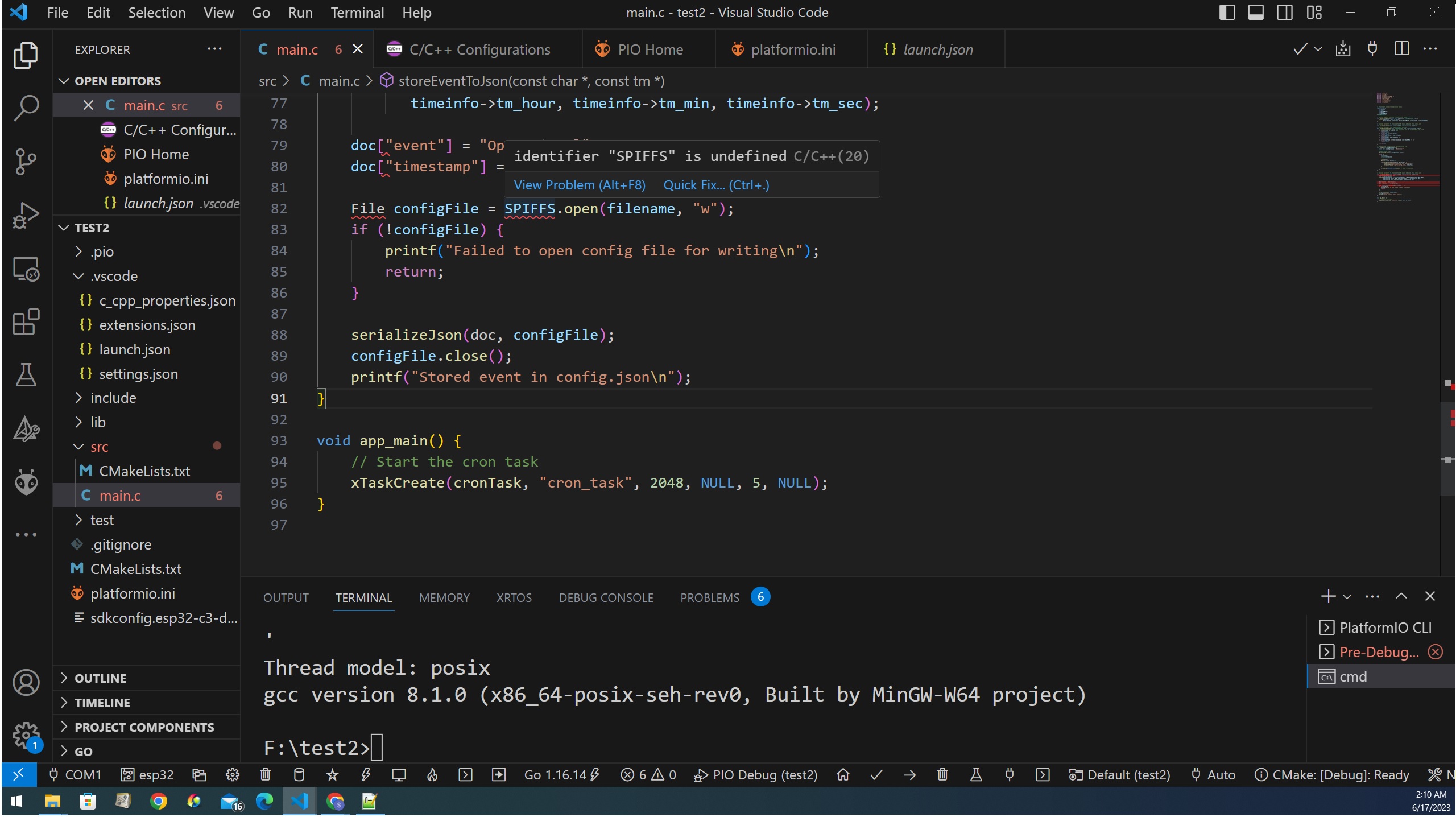 memory: No such file or directory · Issue #8323 · espressif/arduino-esp32 · GitHub