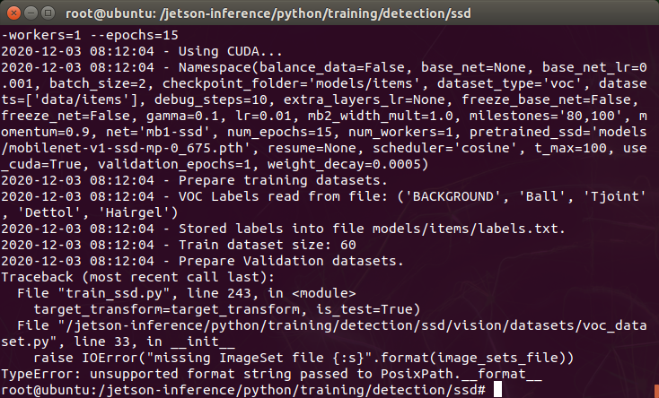 Error with "train_ssd.py" · Issue #829 · dusty-nv/jetson-inference · GitHub