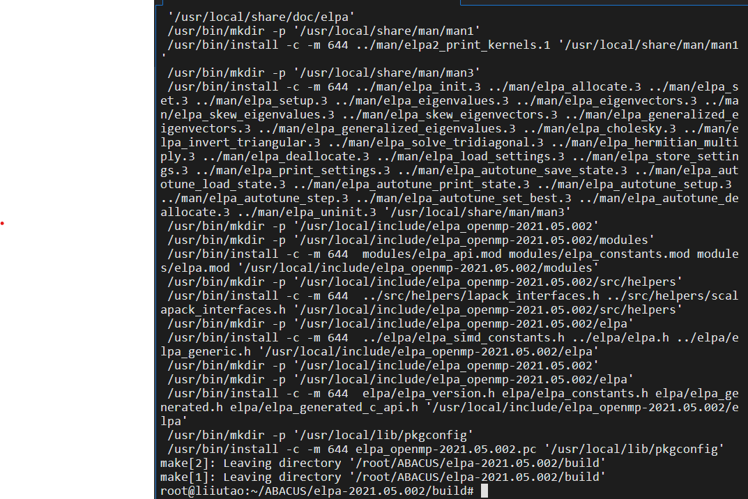When compiling ABACUS with Cmake, configure passed, but an elpa_eigenvectors_all_host_arrays_d ...