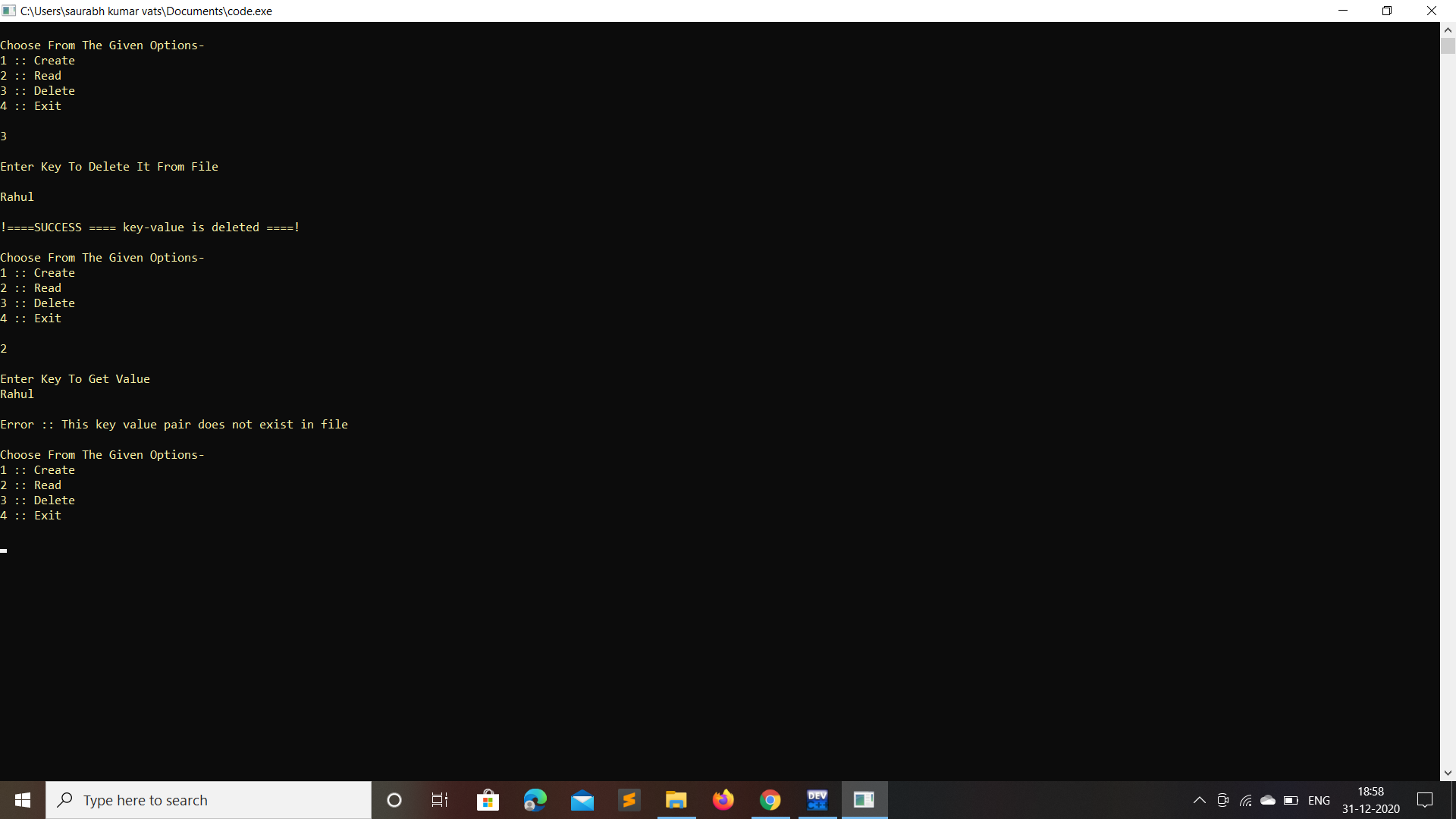 GitHub - Vats-tech/DataStoreCDR: This is a file-based key-value data store that supports the ...