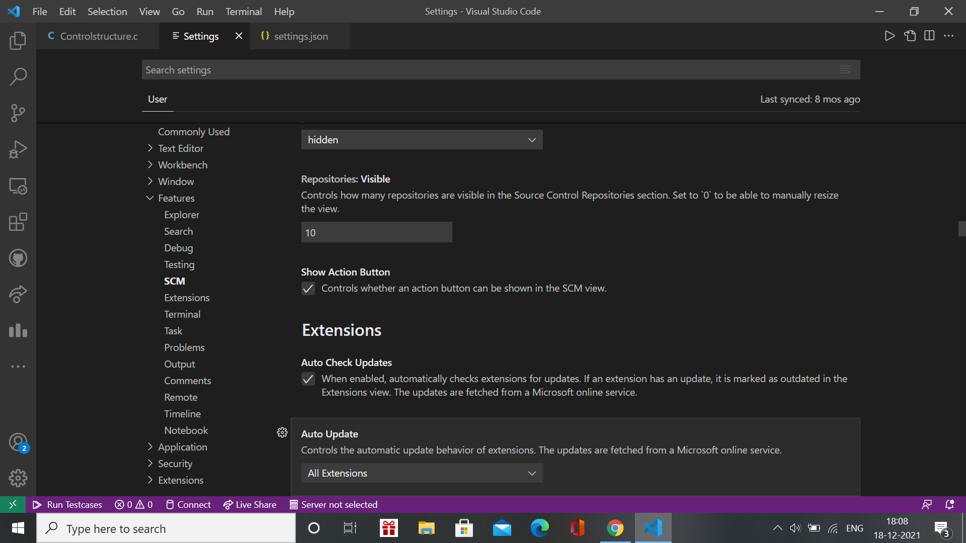 whenever Iam trying to change settings in userspace or theme it is ...