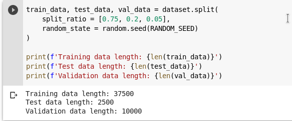 [DO NOT MERGE]fix Dataset.split() method by taufique74 · Pull Request ...