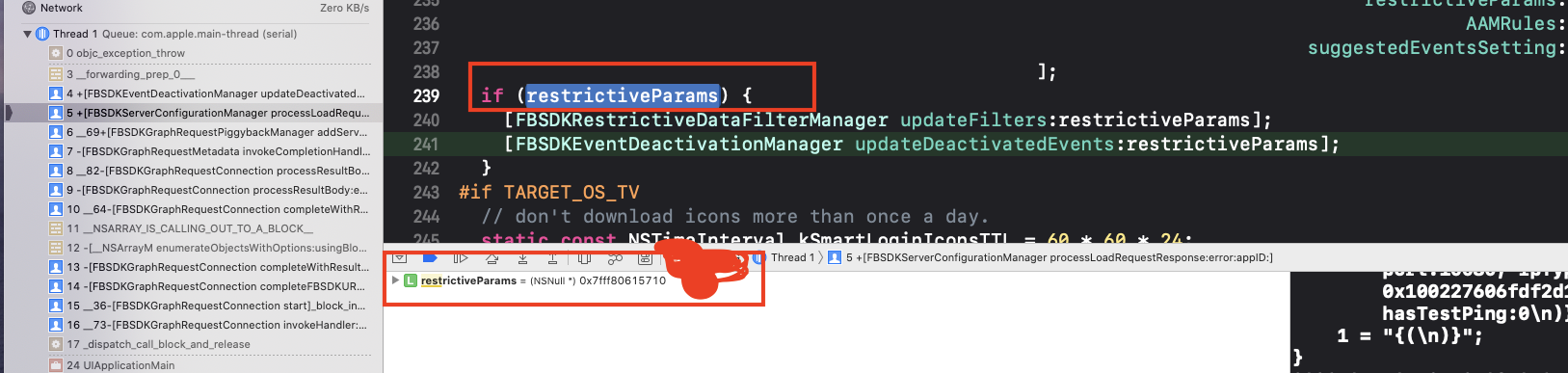 -[NSNull count]: unrecognized selector sent to instance 0x22d0ed7f0 · Issue #1430 · facebook ...