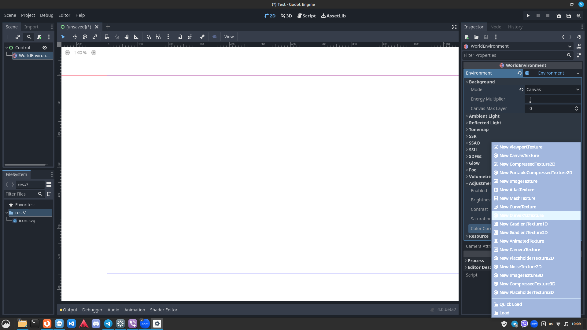 Godot 4 Beta 7 Canvas Mode In Worldenvironment Influences Editors