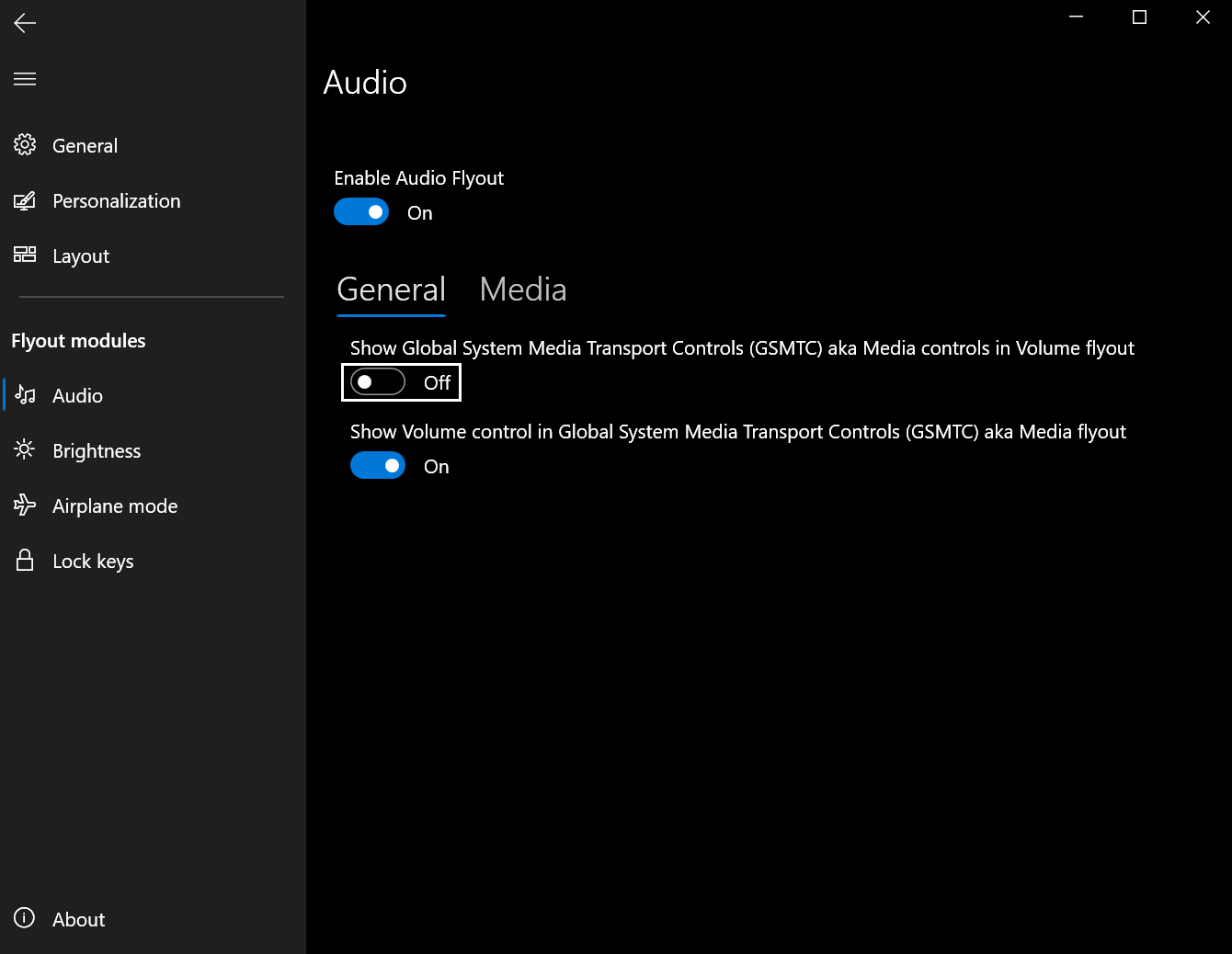 Control whether GSMTC aka media controls in media flyout would show or not · Issue #1092 ...