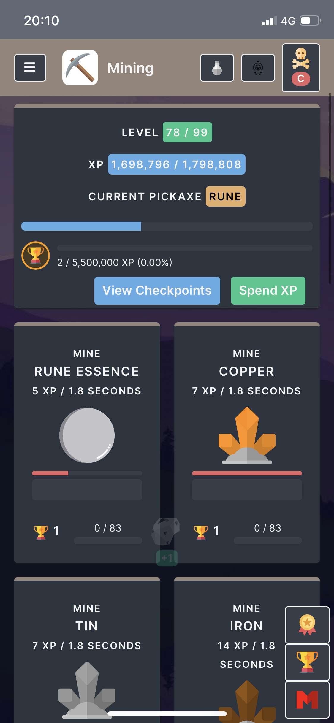 Skill mastery keeps resetting · Issue #485 · MelvorIdle/melvoridle.github.io · GitHub