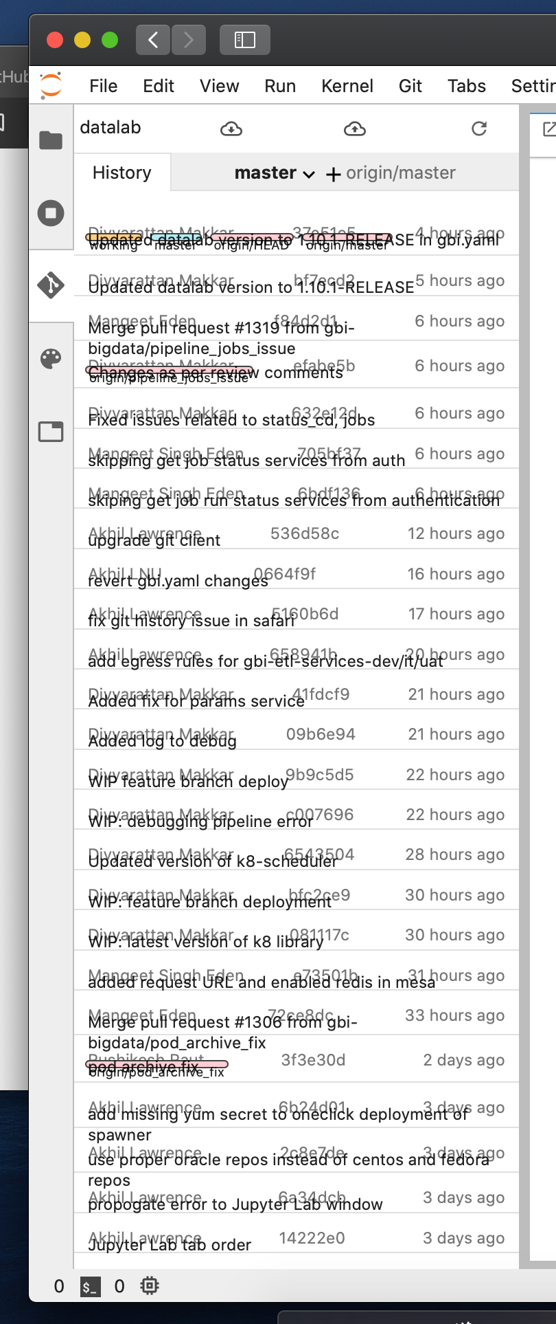 History tab line items are overlapped · Issue #546 · jupyterlab/jupyterlab-git · GitHub