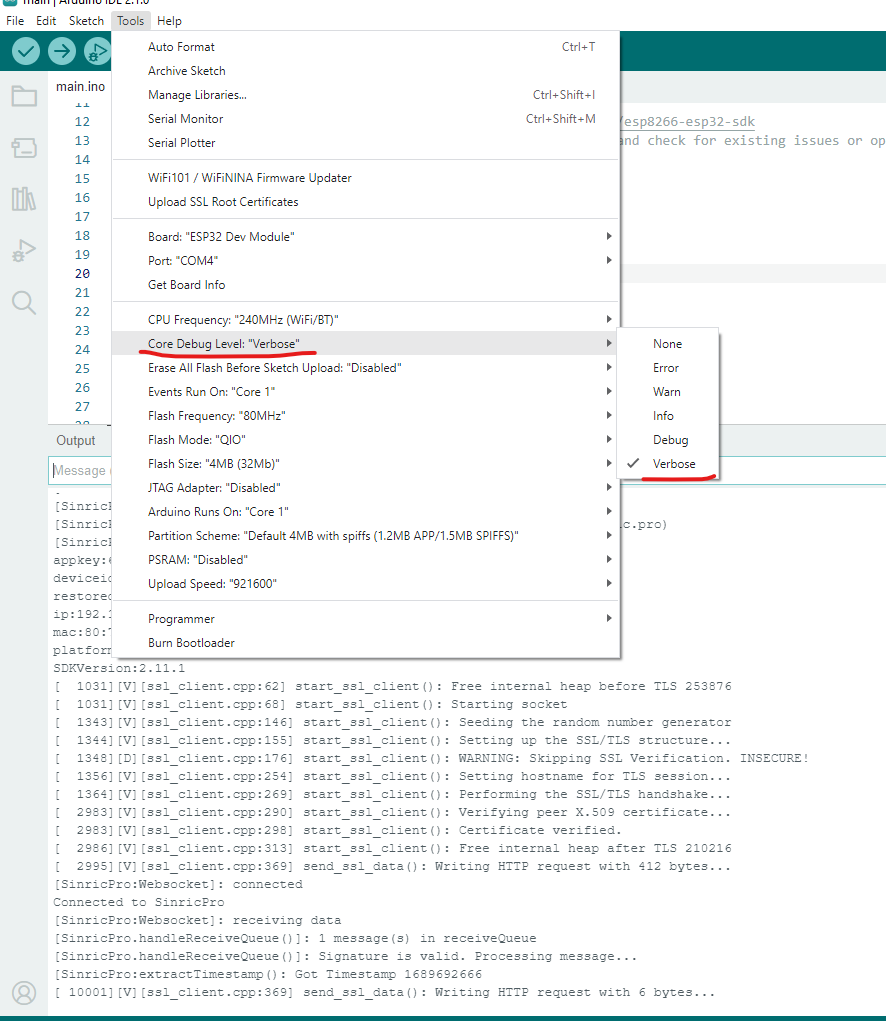 DEVICE CONNECTION PROBLEM · Issue #325 · sinricpro/esp8266-esp32-sdk · GitHub