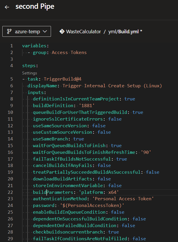 TriggerBuild yaml pipeline - Passing parameter doesnt override default value · Issue #192 ...
