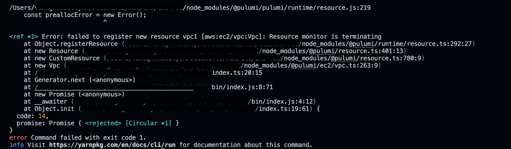 Server crashes on resource errors · Issue #11163 · pulumi/pulumi · GitHub