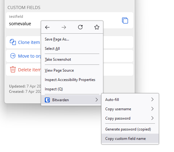 Unable to copy custom field name in desktop client (Windows) · Issue #5179 · bitwarden/clients ...