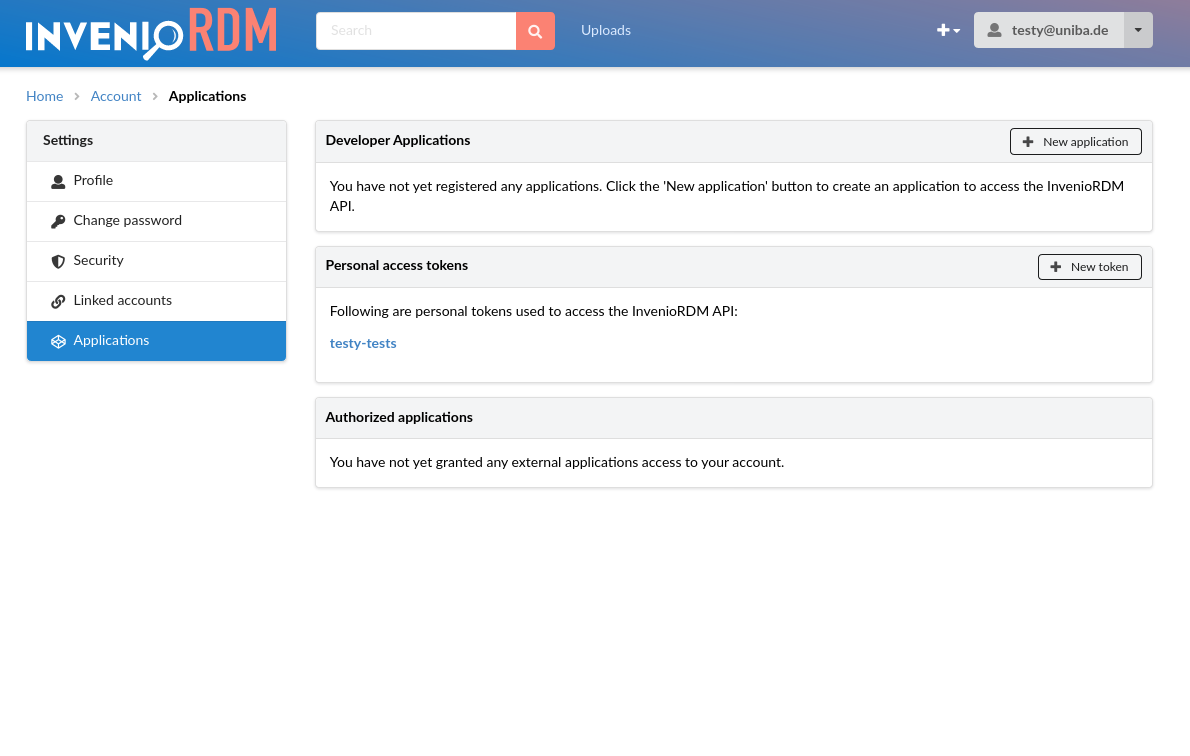 Creating access token via ui does not lead back to the application overview · Issue #1143 ...