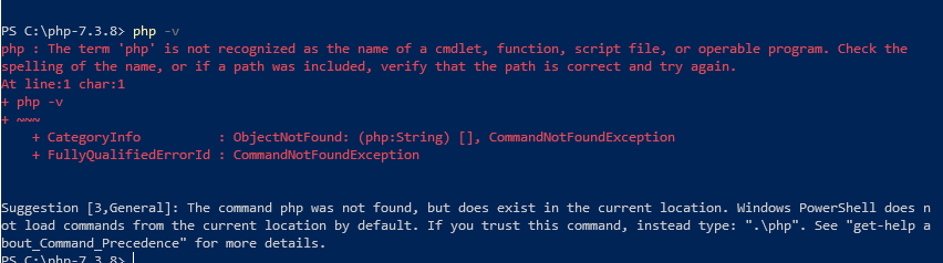 Cannot Run Php Command In Php Dir Issue 2204 Microsoft terminal 