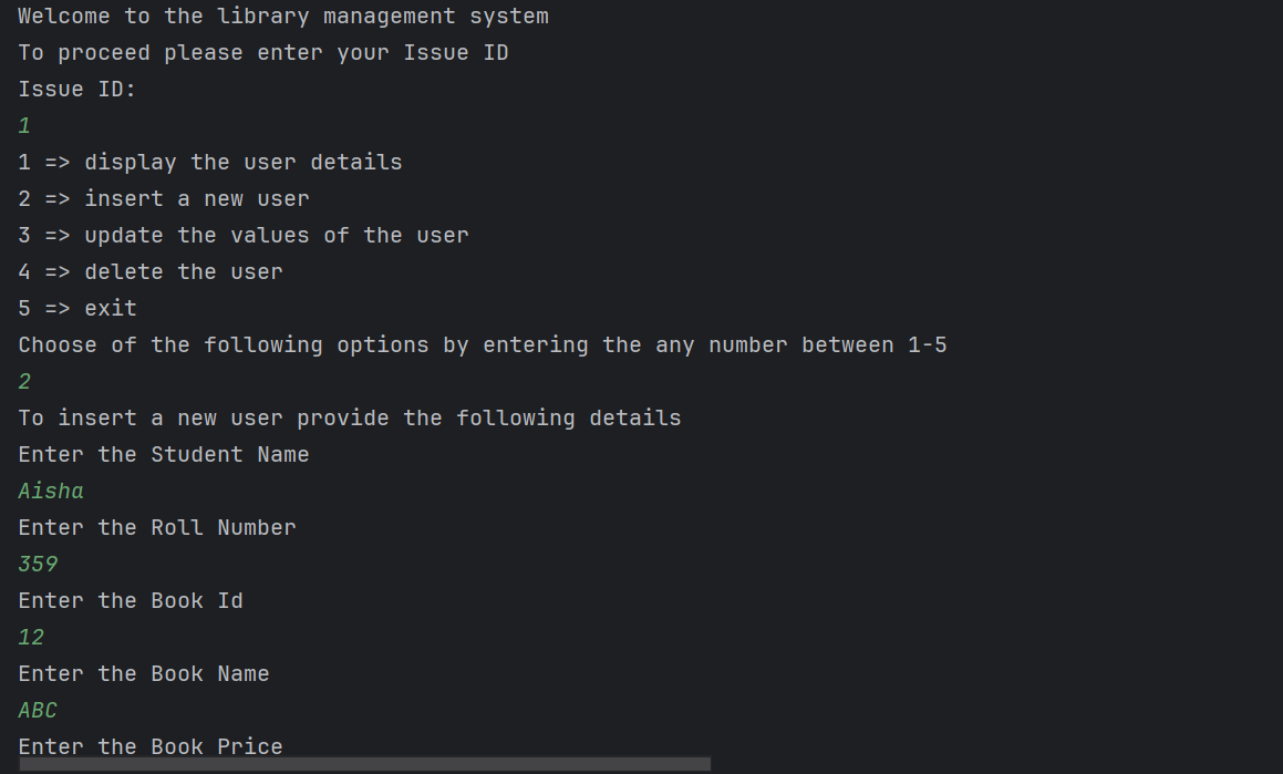 GitHub - aisha-09/Library-management