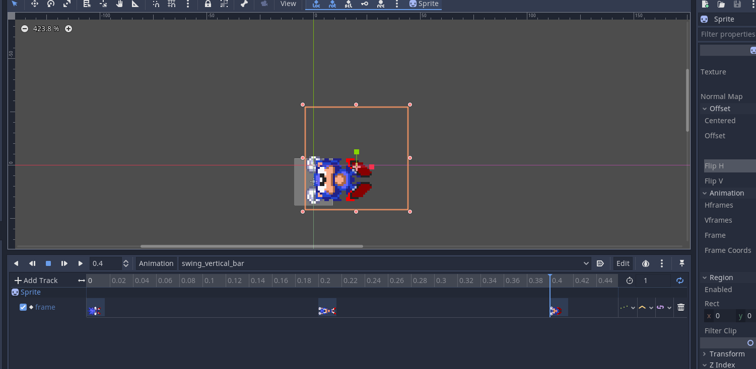 Trying to add vertical bar swinging animation, worried it's going to open a can of worms ...