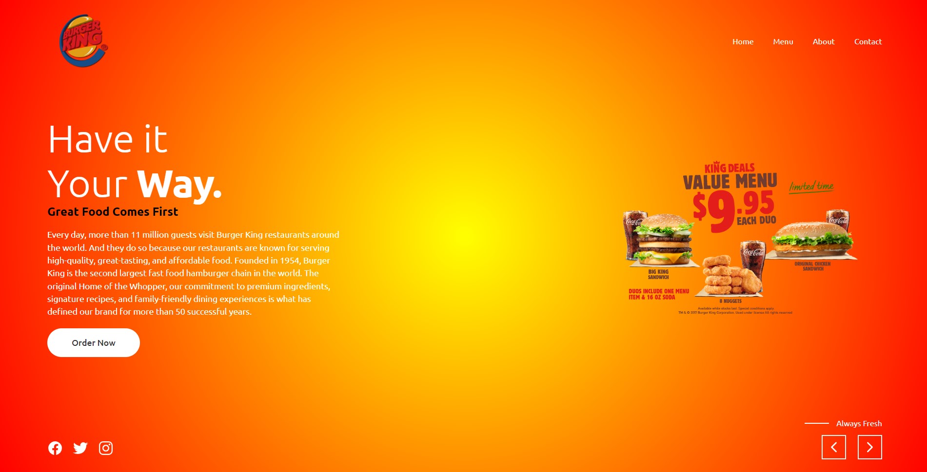 GitHub - Vishallab/BK-landing-page