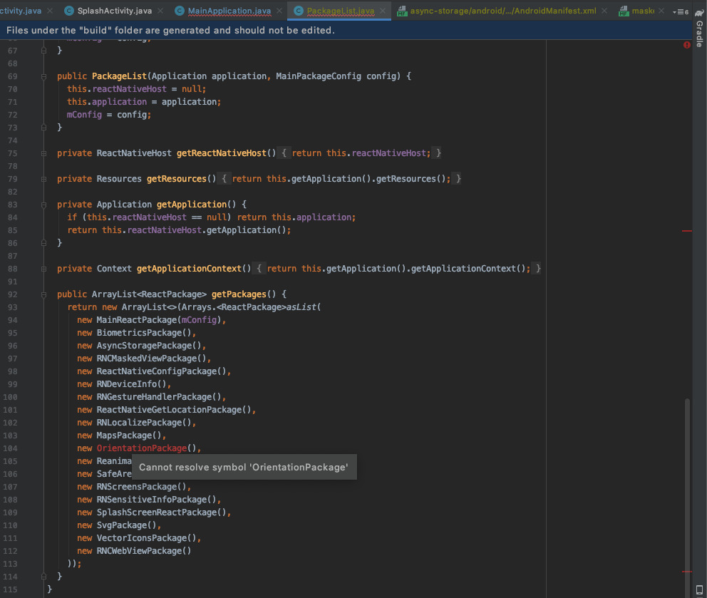 Android Issue Unable To Resolve Import · Issue 163 · Wonday React Native Orientation Locker