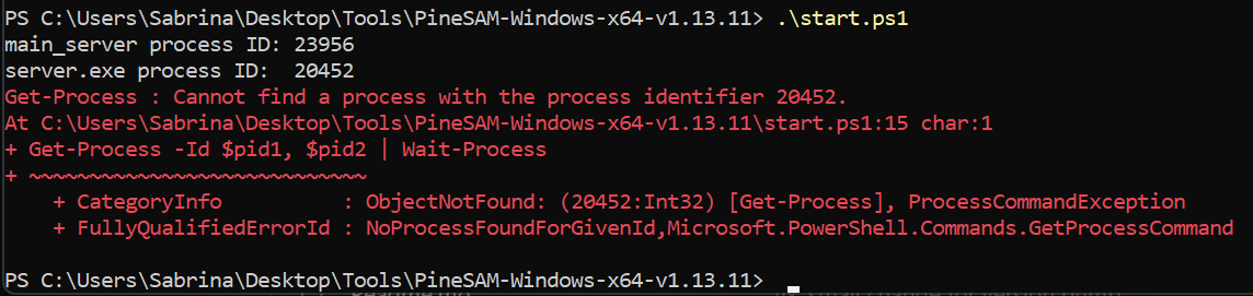 Cannot find a process with the process identifier xxxx · Issue #180 ...