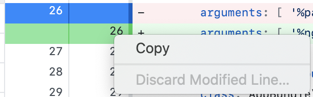 "Discard modified line..." option greyed out · Issue #11948 · desktop/desktop · GitHub