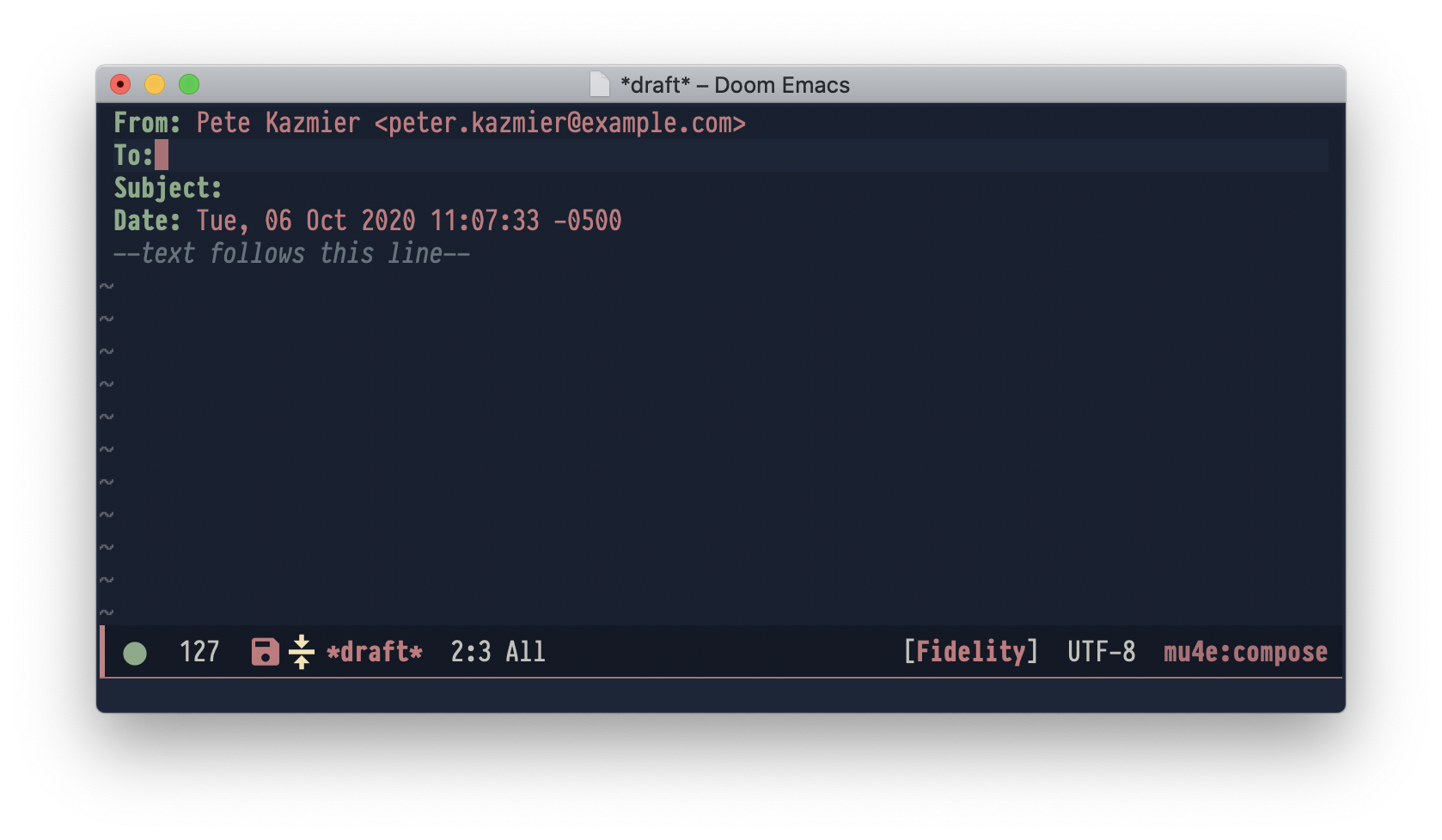 Compose mail buffer in mu4e is not in org-msg-mode · Issue #4043 · doomemacs/doomemacs · GitHub