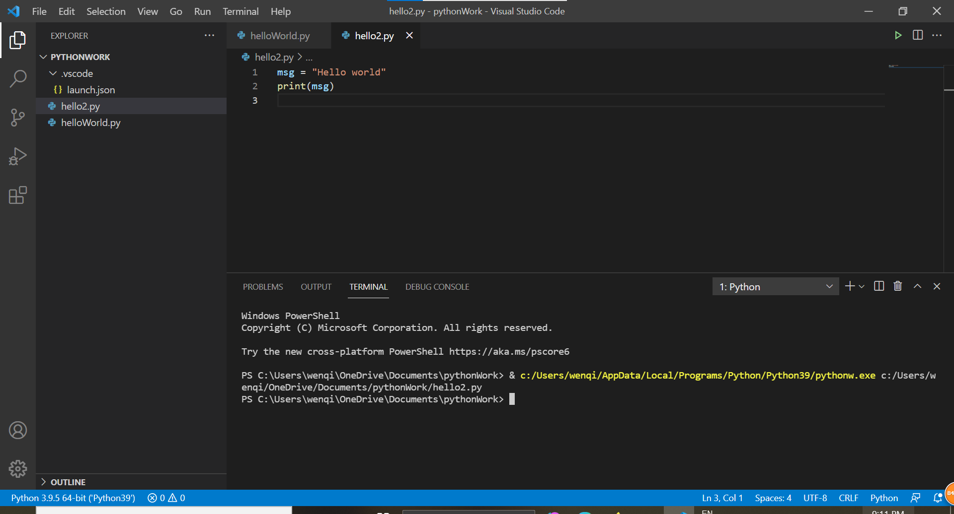 my console is not running the python code · Issue #4546 · microsoft ...