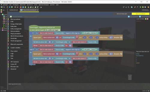Can't change held item/armor on Tameable Entities (ingame) · Issue #881 · MCreator/MCreator · GitHub