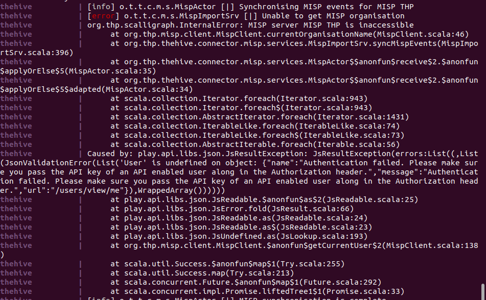 Thehive And Misp Integration Problems · Issue 33 · Thehive Project Docker Templates · Github