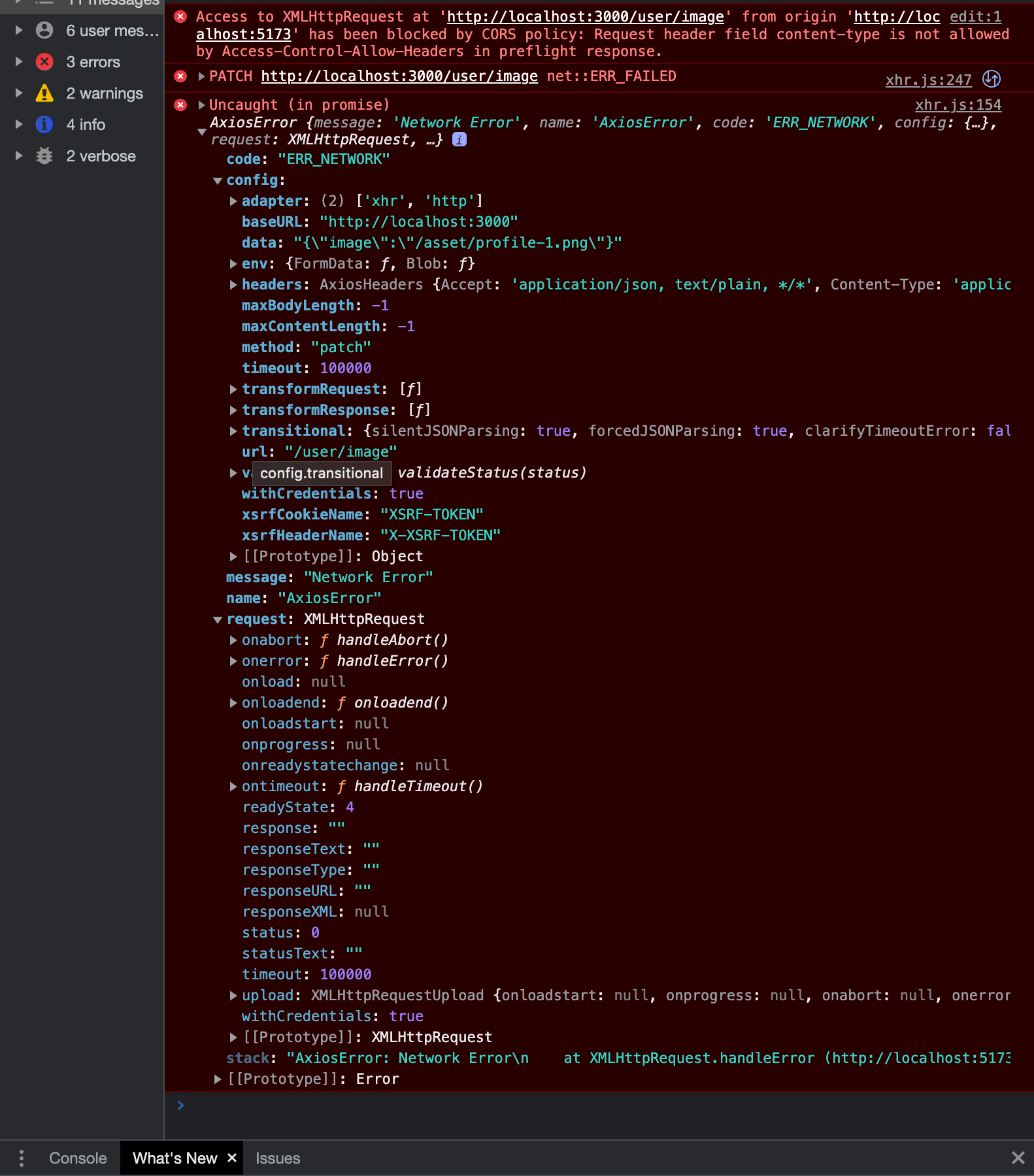 🐛 [Bug] Request header field content-type is not allowed by Access-Control-Allow-Headers in ...