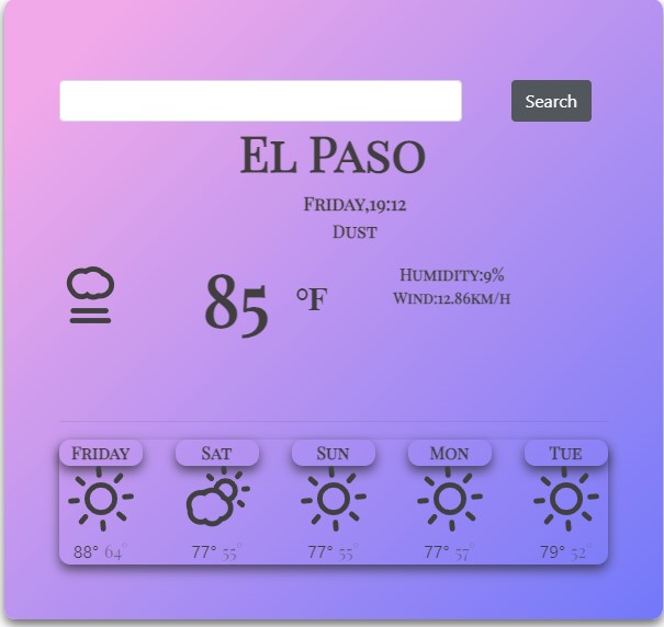 GitHub - ASV185/weather-react: React Weather App- SheCodes Project. created as a project for ...