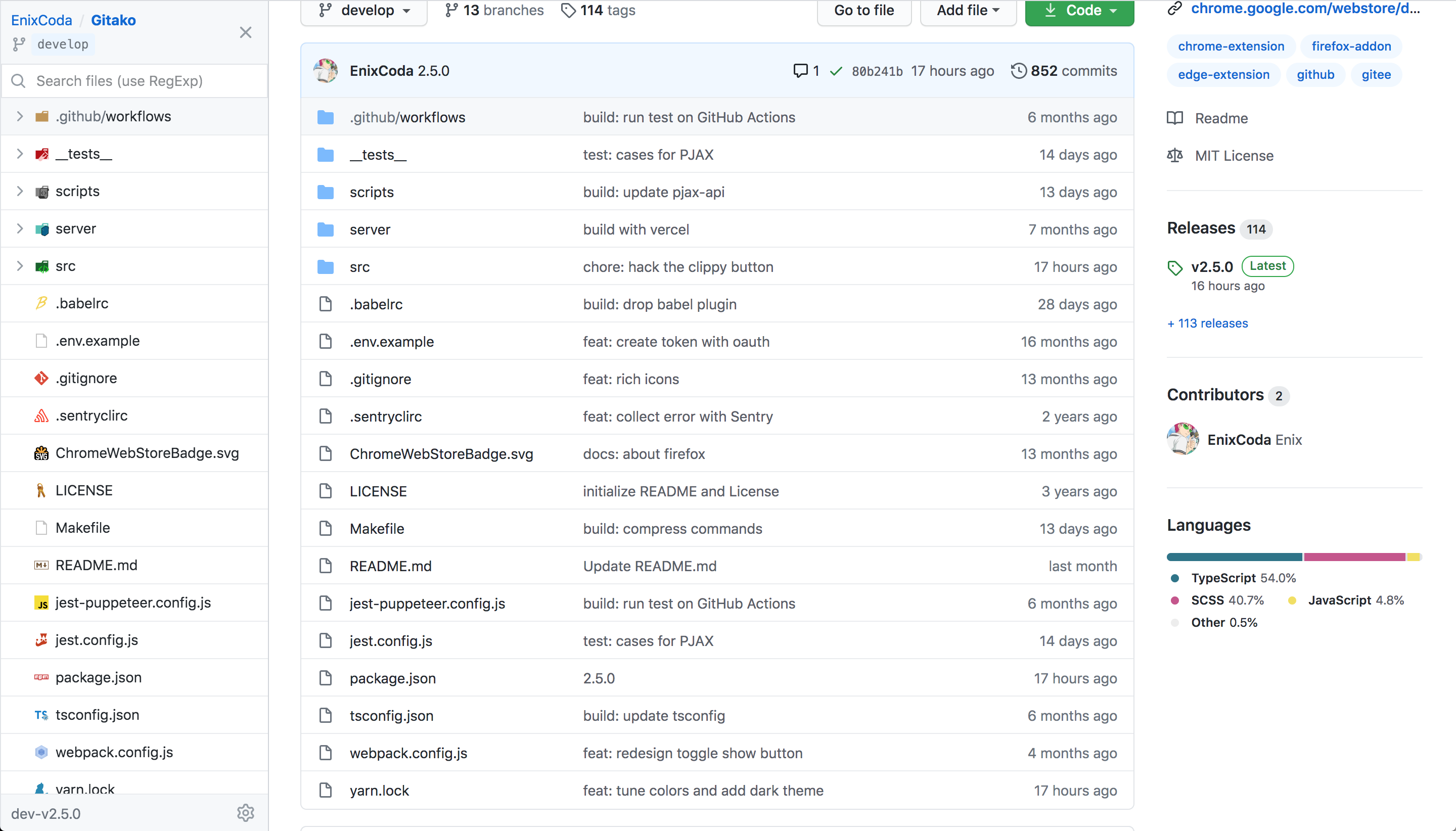 [Feature] Dark Mode · Issue #109 · EnixCoda/Gitako · GitHub