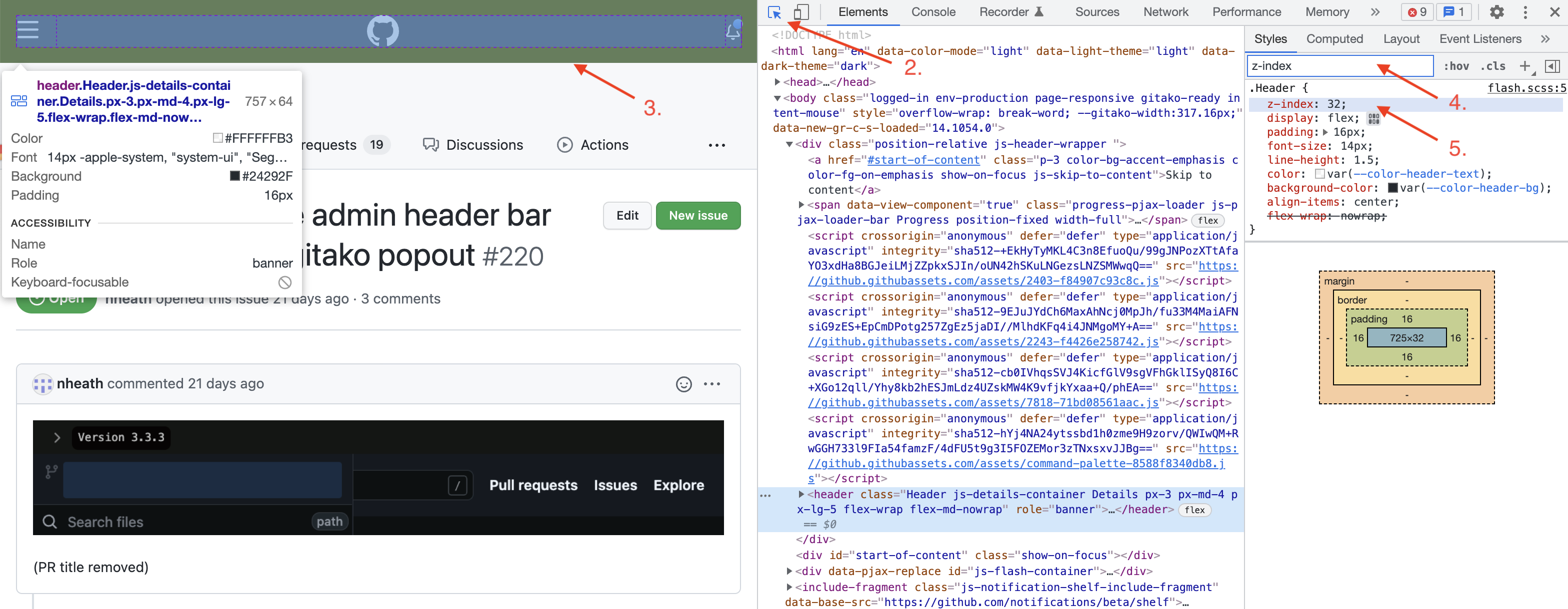 github enterprise site admin header bar obscures the top of gitako popout · Issue #220 ...